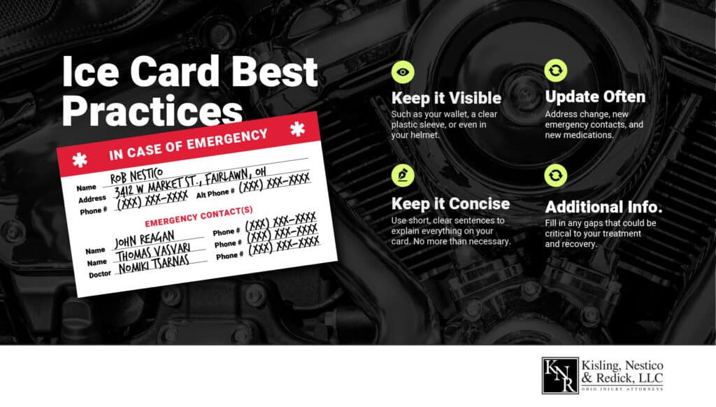 Motorcyclists Should Have "In Case of Emergency" Cards